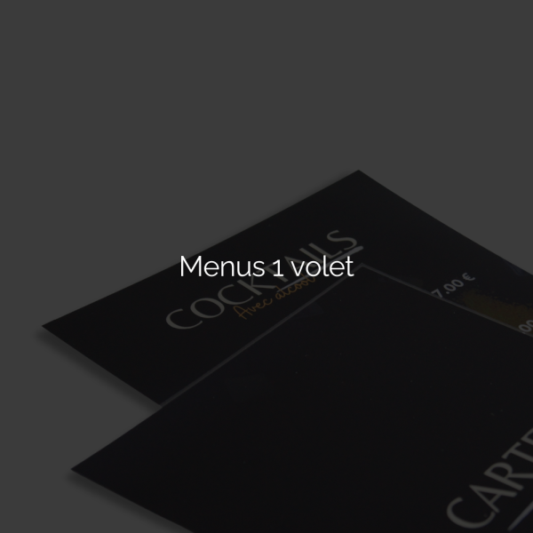 Menus 1 volet | Overplast